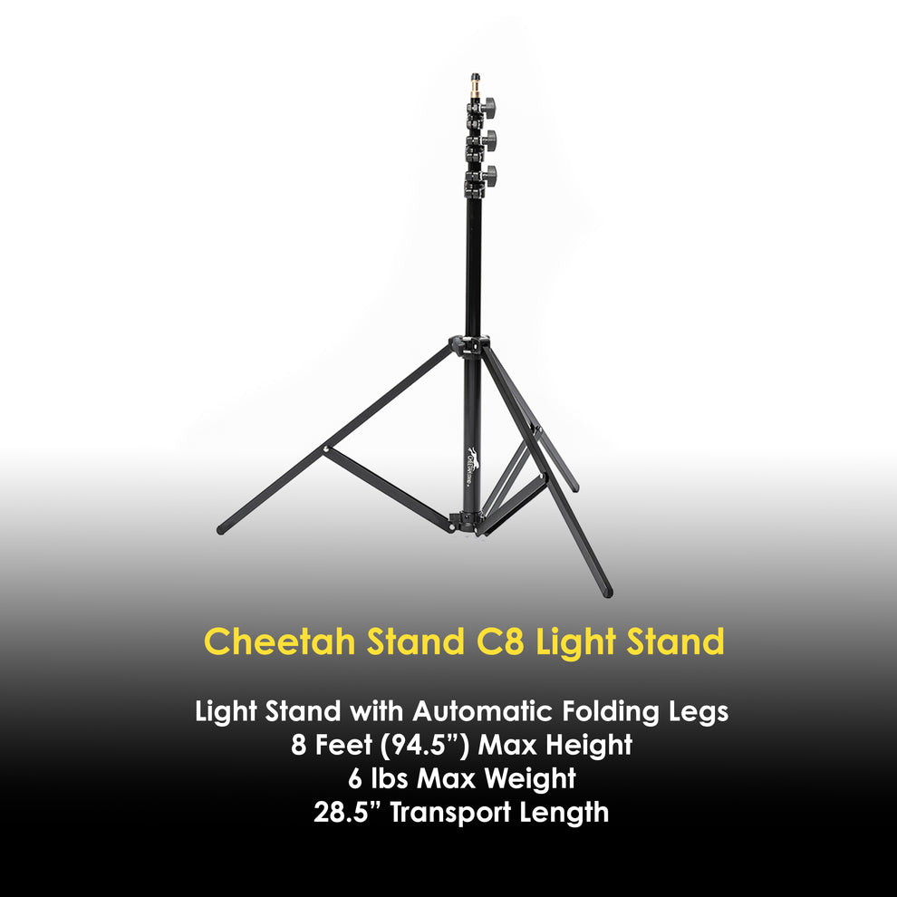 CheetahStand C8 Self Retracting Automatic Light Stand – Cheetah Stand
